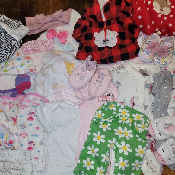 Matching Sets | Huge Lot Of Newborn Baby Girl Clothes And Accessories 3 ...